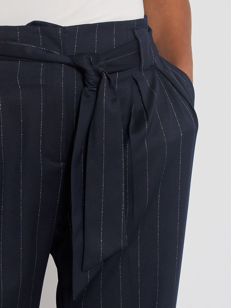 Brede broek met strepen - BLAUW - Kiabi - 20.00€