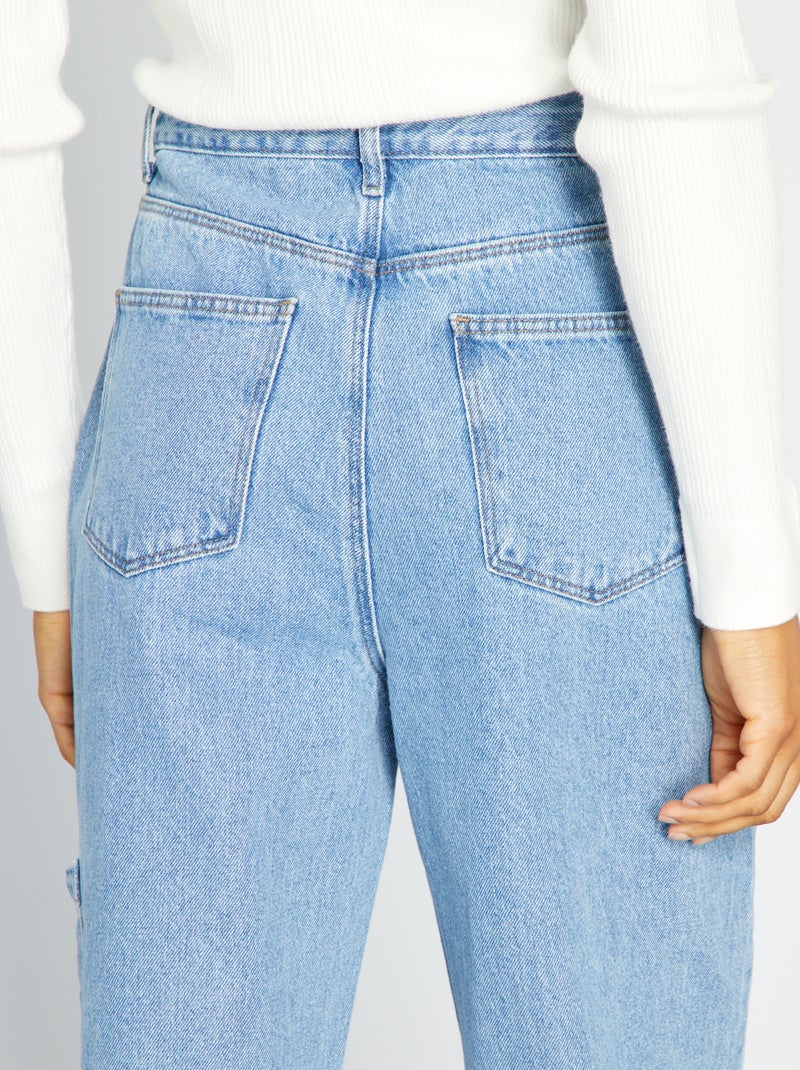Broek Met Wijde Pijpen En Opgestikte Zakken Blauw Kiabi 2500€
