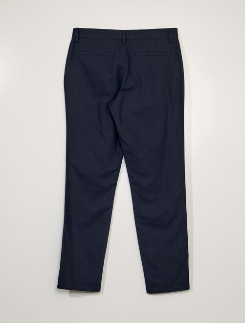 Chino broek heren blauw