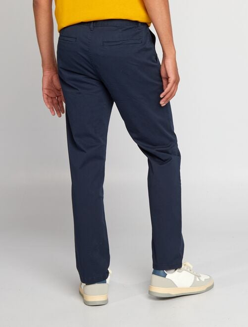 Chino broek heren blauw