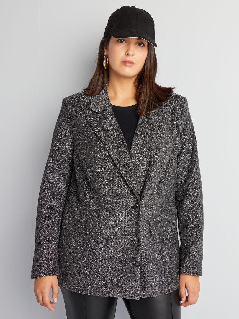 Colbertjasje met glitter - GRIJS - Kiabi - 39.00€