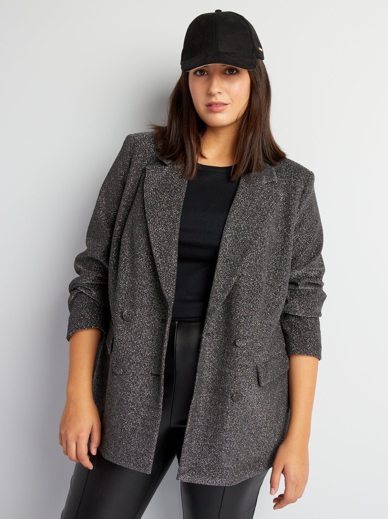 Colbertjasje met glitter - GRIJS - Kiabi - 39.00€