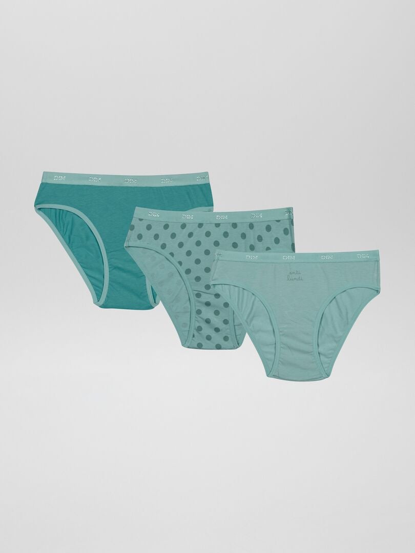 'DIM' - Setje met 3 slips - GROEN - Kiabi - 14.00€