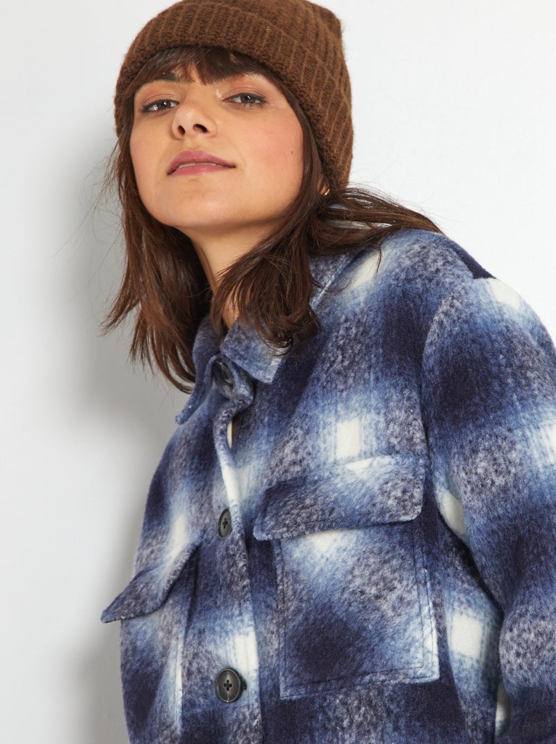 Flanellen overhemd met ruitjes - blauw geruit - 35.00€ - Kiabi