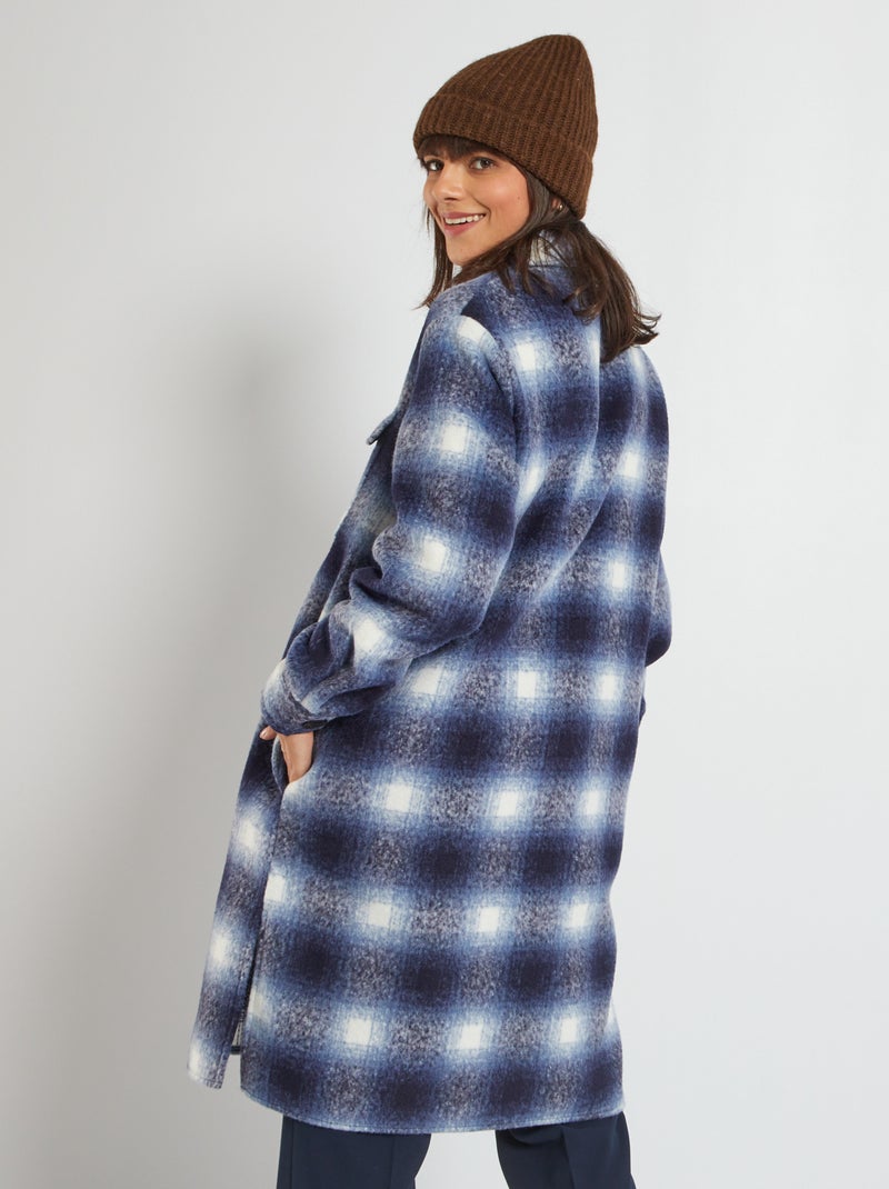 Flanellen overhemd met ruitjes - blauw geruit - 35.00€ - Kiabi