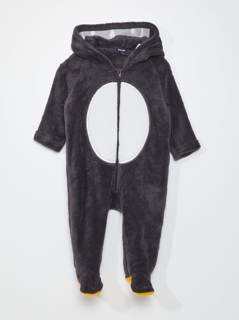 Fleece pyjamapak met capuchon | 'Panda' - ZWART - Kiabi - 14.00€