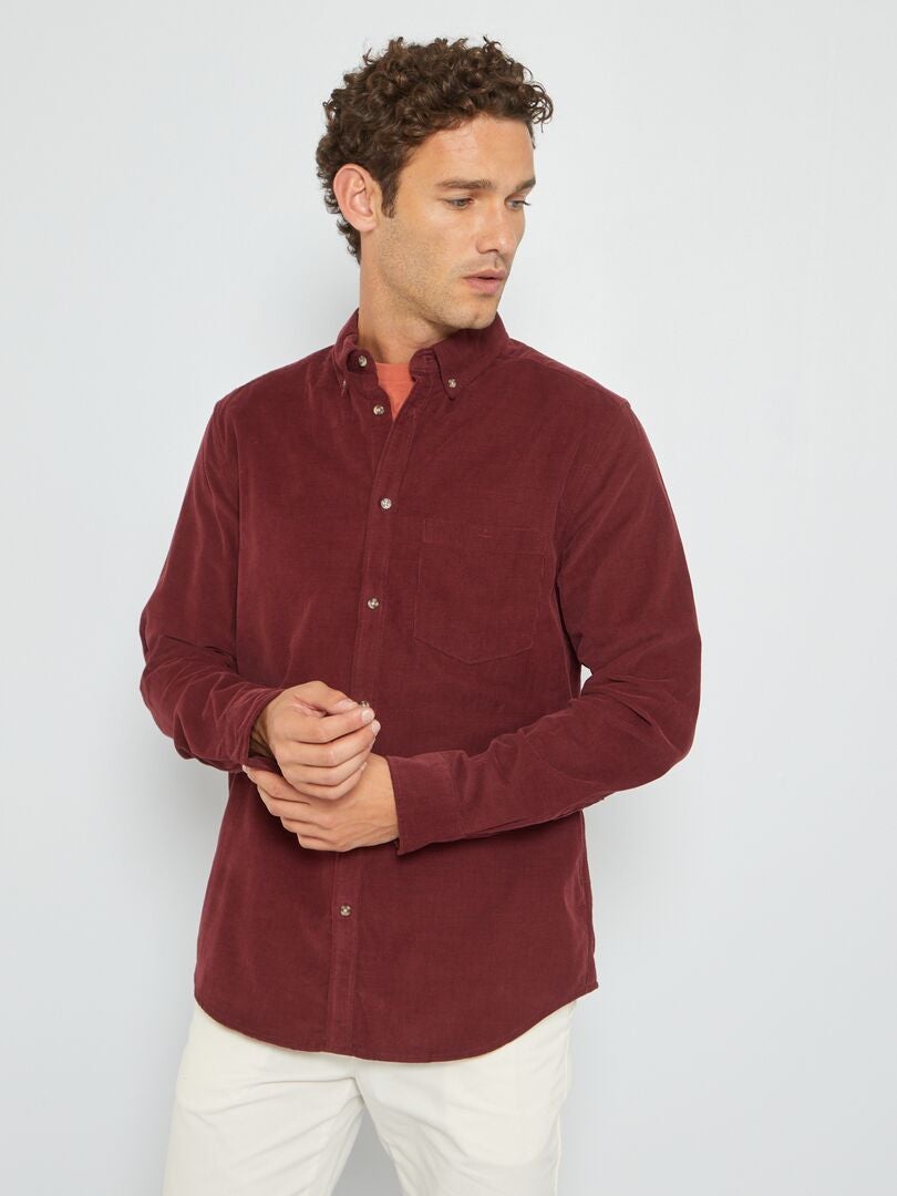 Fluwelen hemd - ROOD - Kiabi - 18.00€