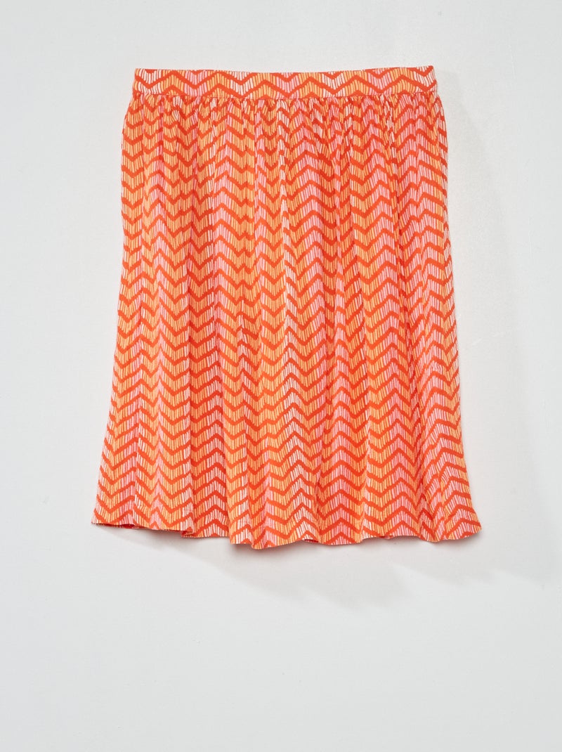 Gerende rok met print - WIT - 10.00€ - Kiabi