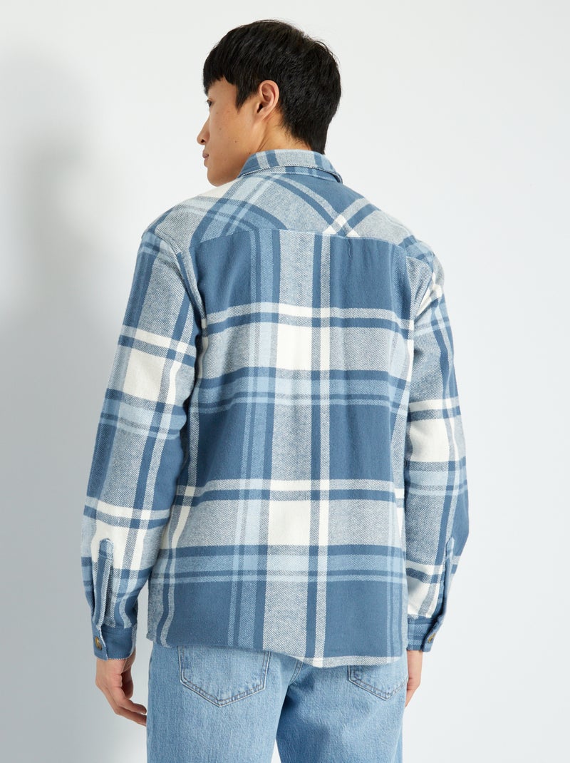 Geruit overhemd - BLAUW - 25.00€ - Kiabi