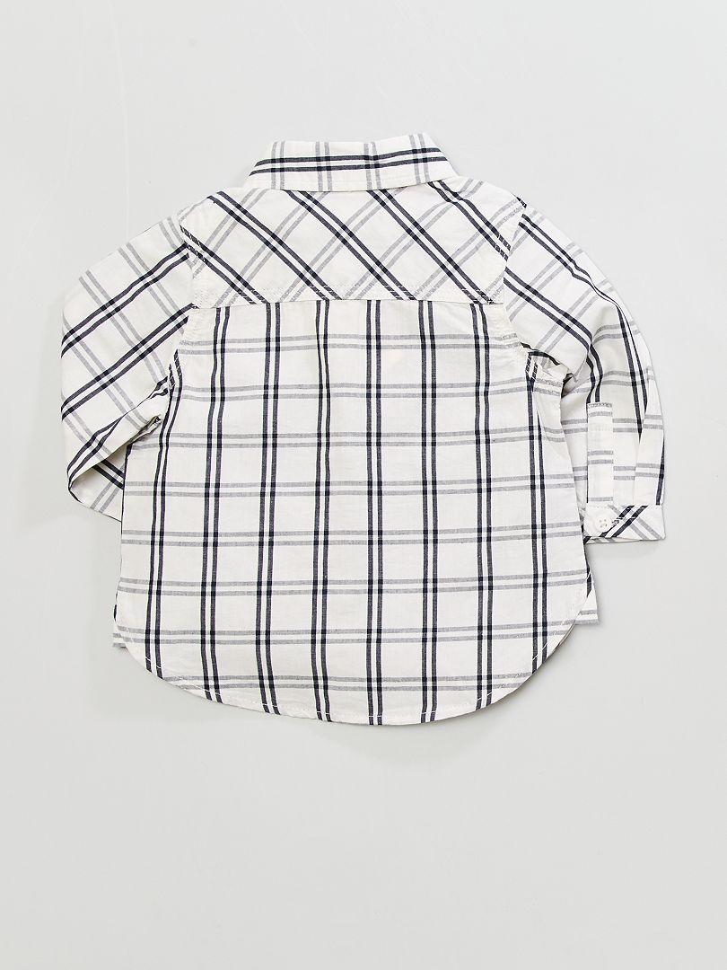 Geruit overhemd - WIT - Kiabi - 8.00€