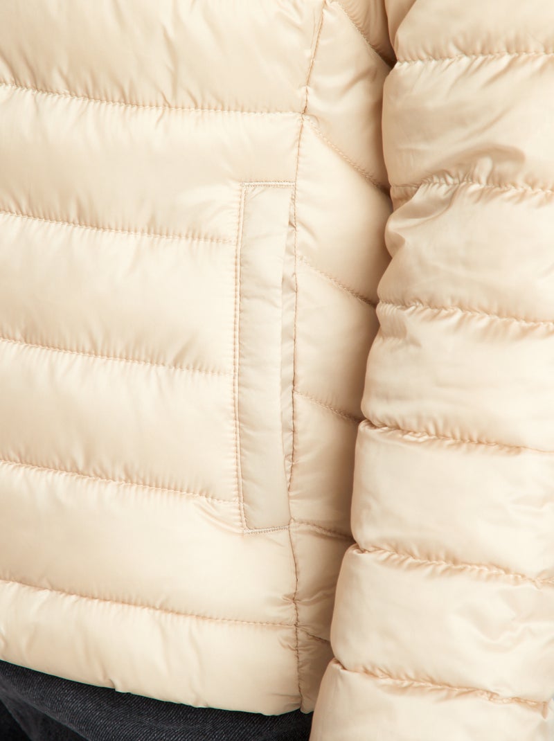 Gewatteerd donsjack van gerecyclede flessen - beige - Dame - 22.00€ - Kiabi