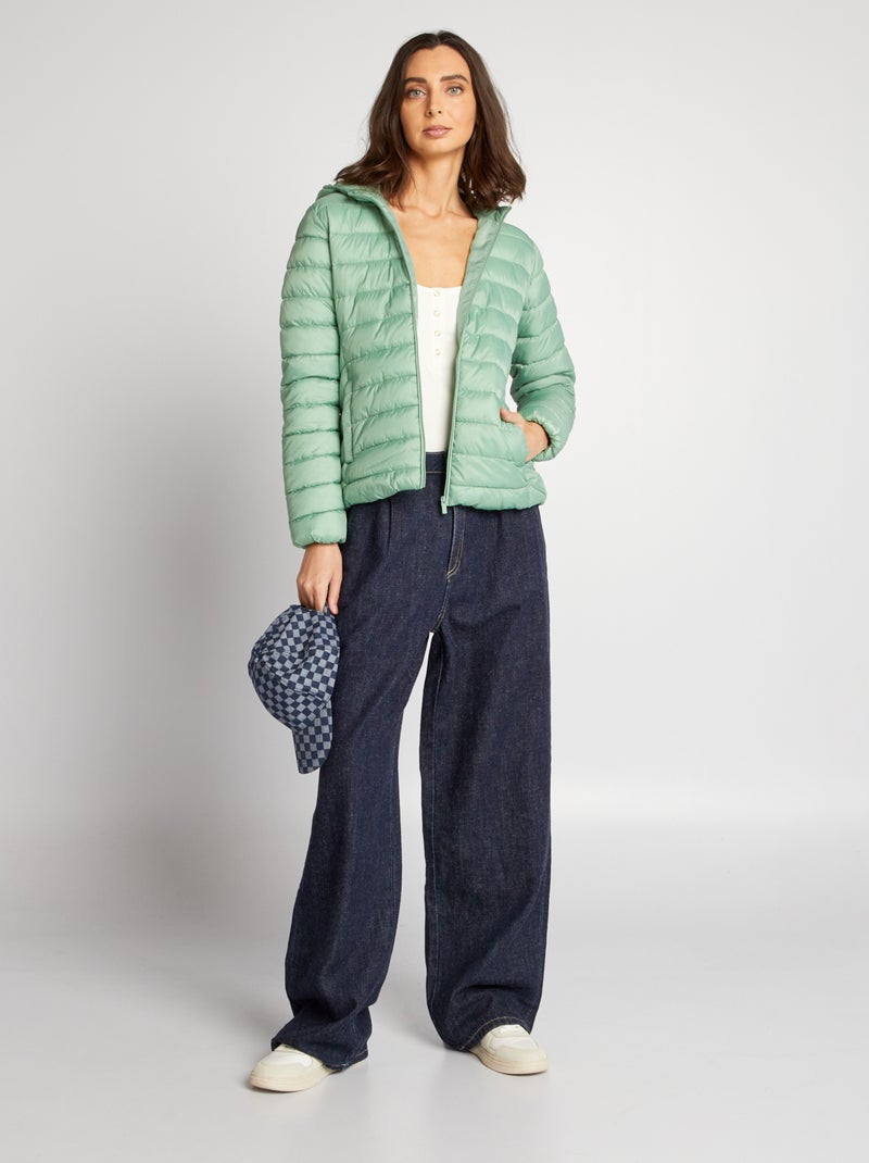 Gewatteerd donsjack van gerecyclede flessen - GROEN - 25.00€ - Kiabi