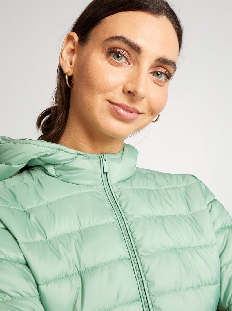 Gewatteerd donsjack van gerecyclede flessen - GROEN - 25.00€ - Kiabi