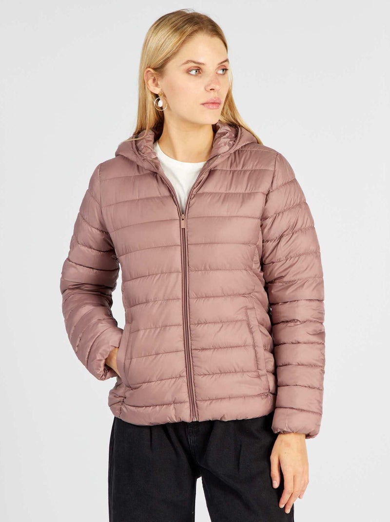 Gewatteerd donsjack van gerecyclede flessen - PAARS - Dame - 22.00€ - Kiabi