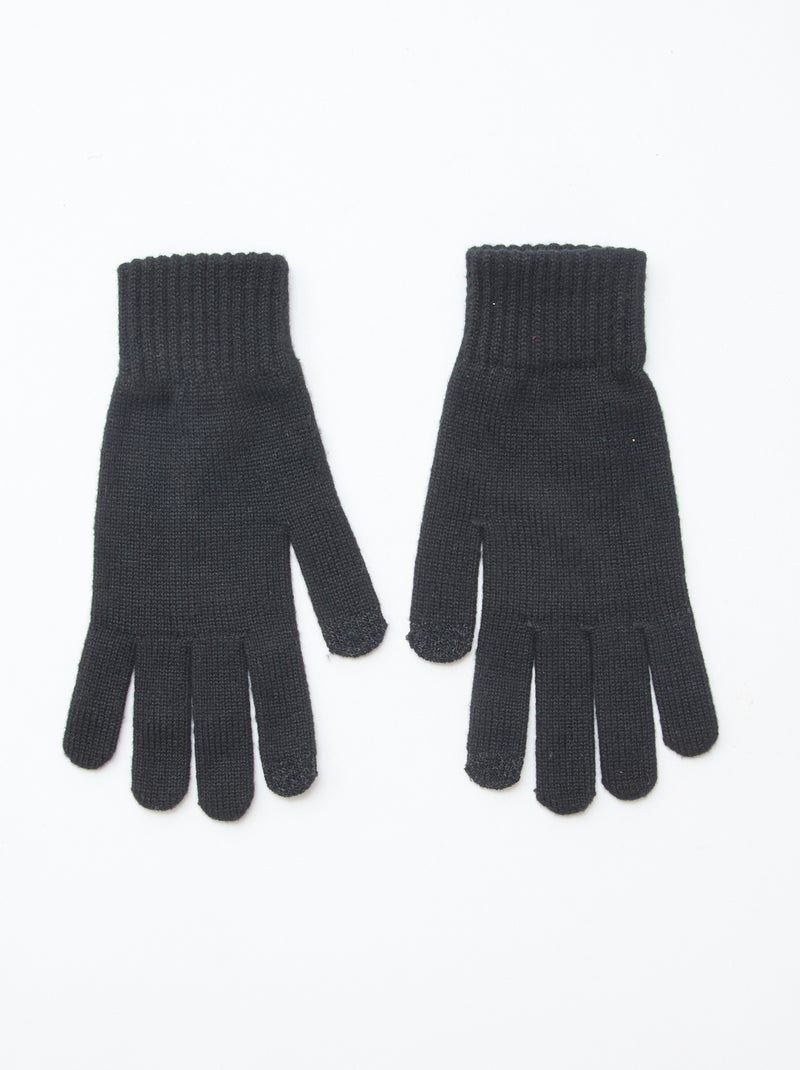Handschoenen van dun tricot - Zwart - Man - 0.00€ - Kiabi