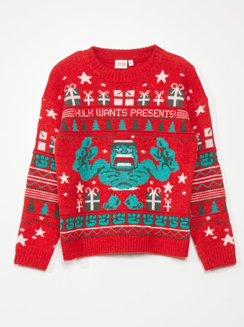 Kersttrui 'Hulk' 'Marvel' - ROOD - 16.00€ - Kiabi