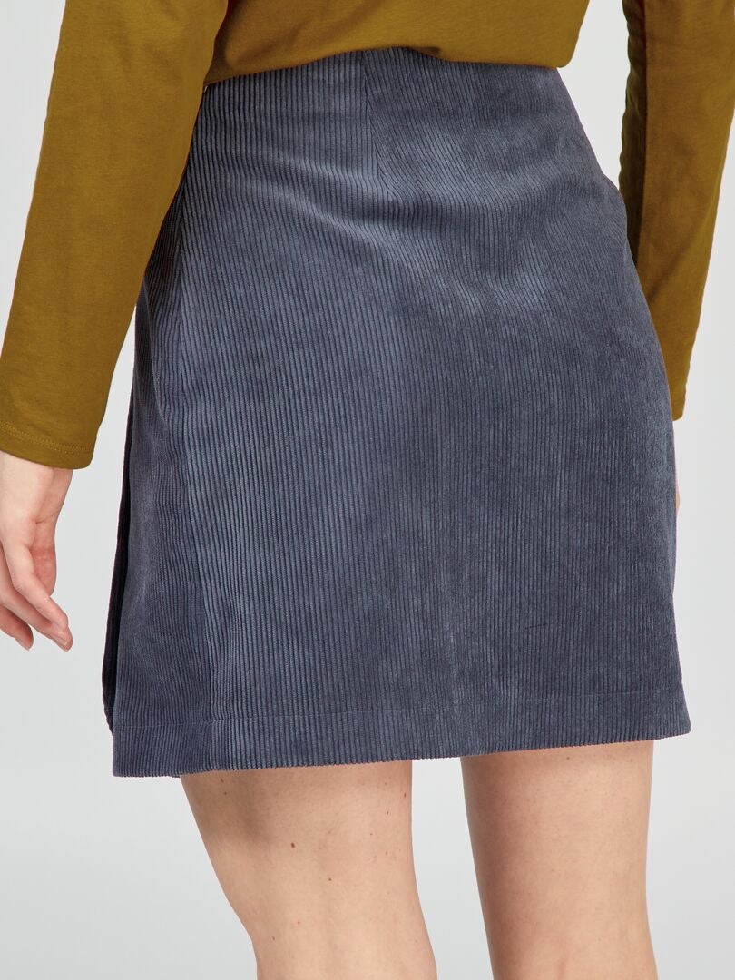 Korte rok van velours - BLAUW - Kiabi - 19.00€