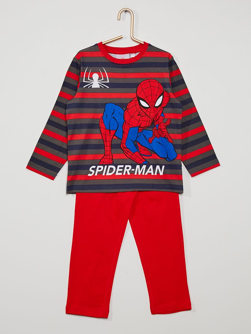 Lange Pyjama Spider Man Van Marvel Rood Grijs Kiabi 14 00€