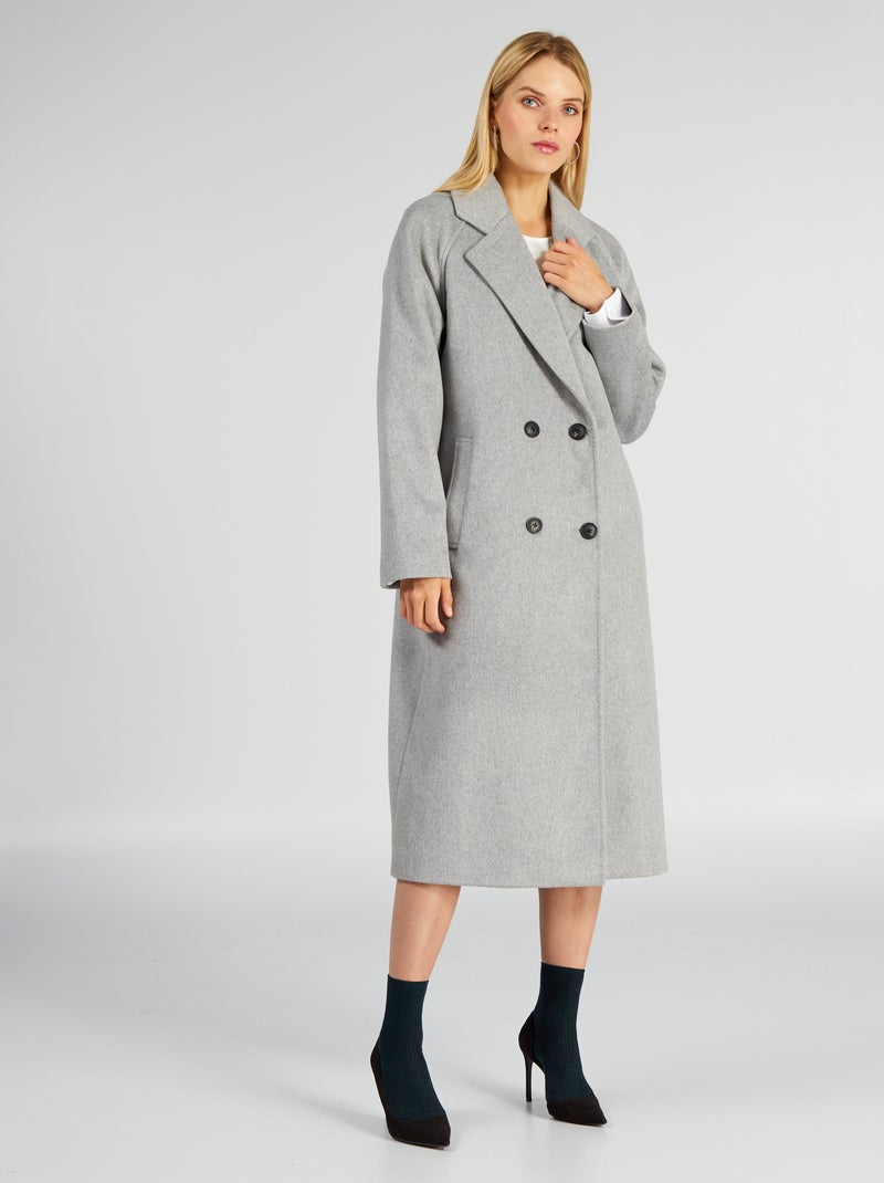 Lange wollen jas - GRIJS - Kiabi - 99.00€