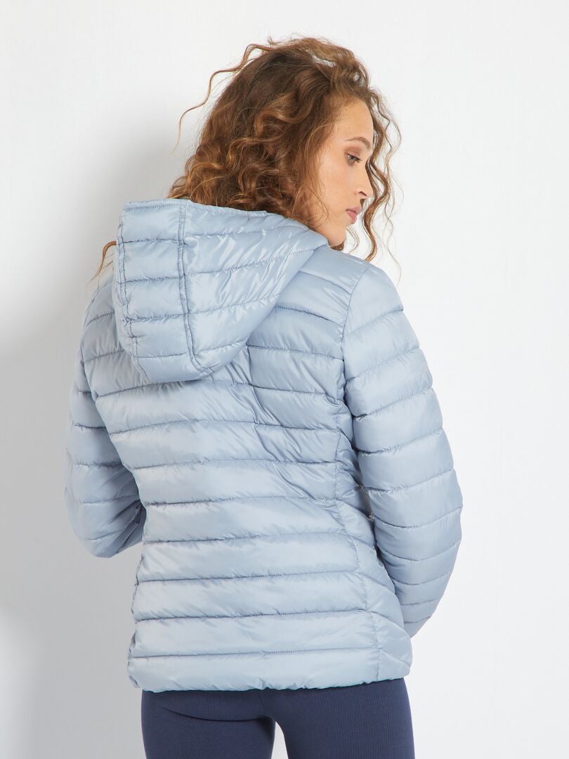 Licht donsjack met capuchon - BLAUW - Kiabi - 20.00€