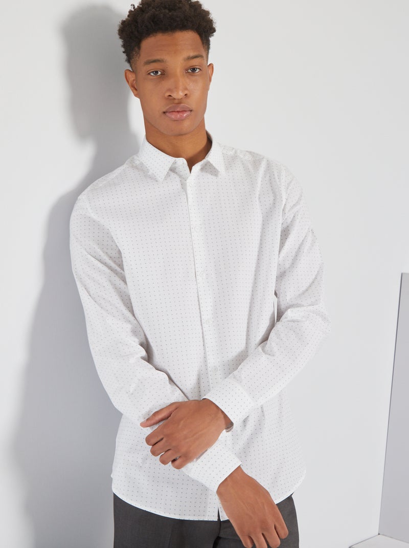 Poplin hemd +1m90 - WIT - Kiabi - 22.00€