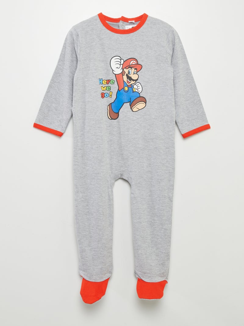 Pyjama met voetjes 'Super Mario' - ROOD - Kiabi - 14.00€