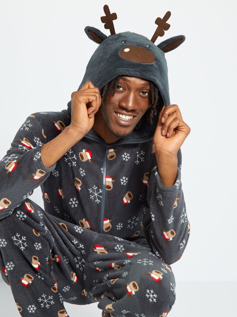 Rendier-pyjamapak - grijs - 24.00€ - Kiabi