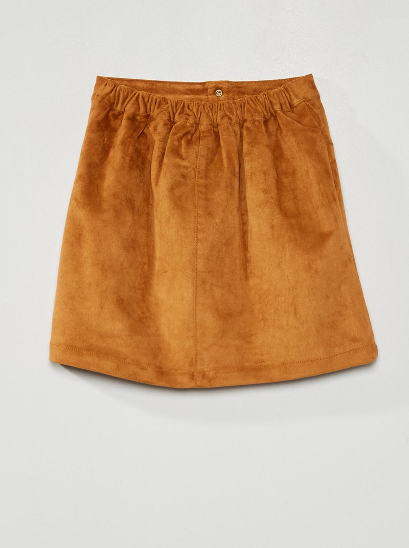 Rok van suède - BRUIN - 12.00€ - Kiabi