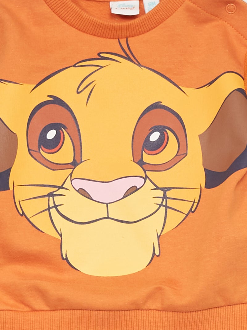 Setje uit twee stofsoorten 'Simba' van 'Disney' - ORANJE - Kiabi - 18.00€