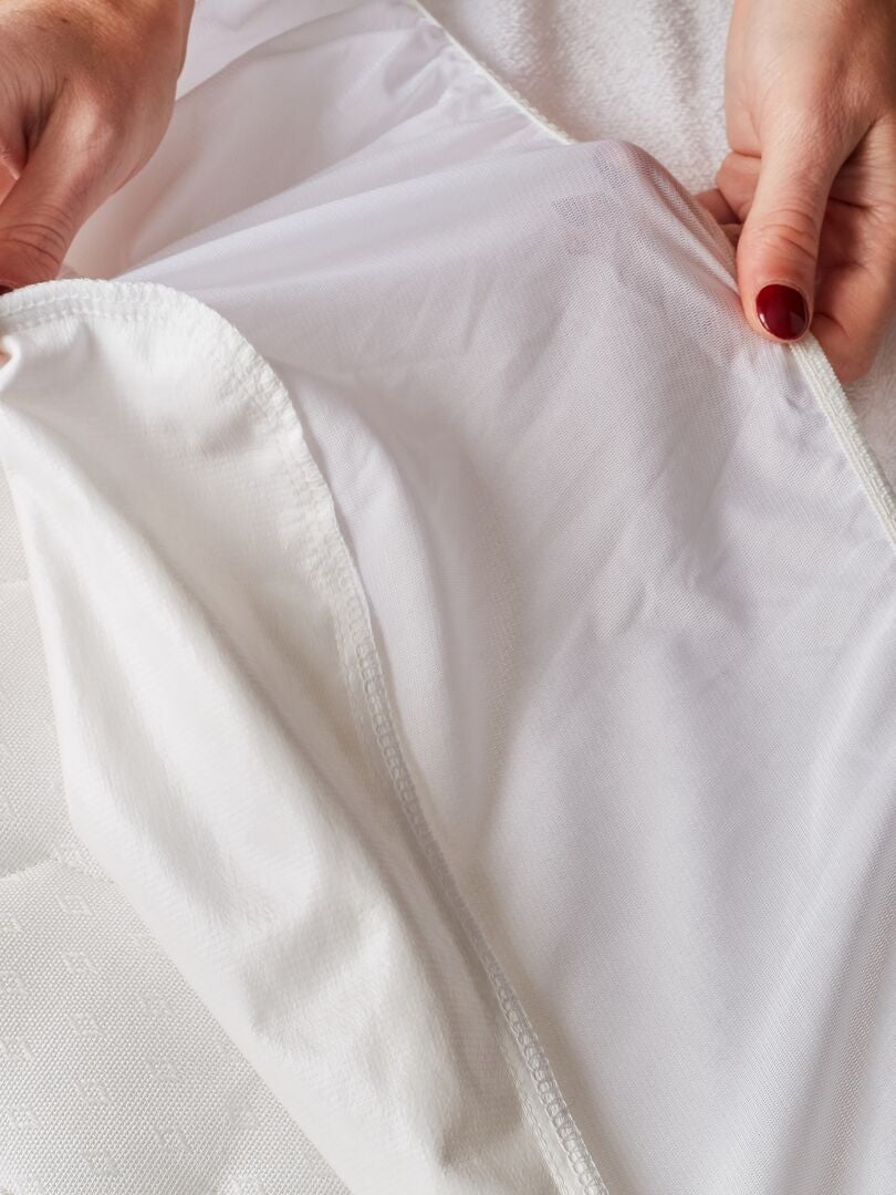 Stofmijten-werende matrasbeschermer voor de co-sleeper - WIT - Kiabi ...