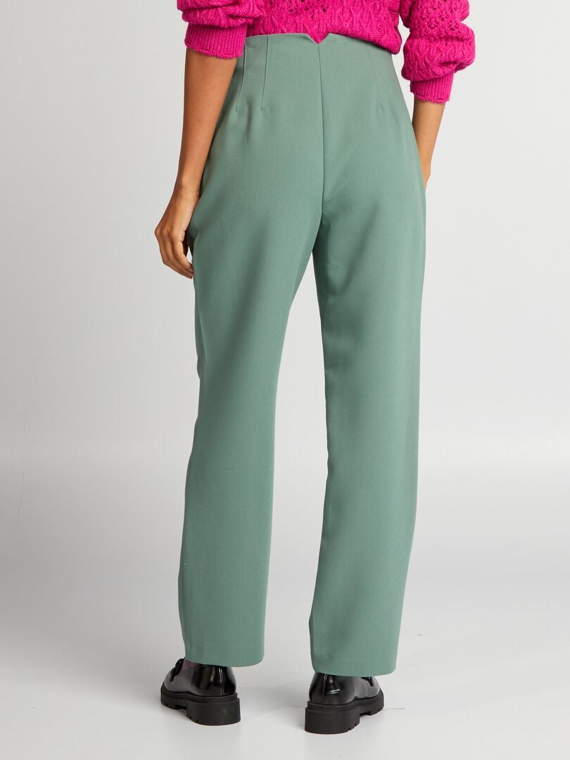 Strakke broek - GROEN - Kiabi - 25.00€