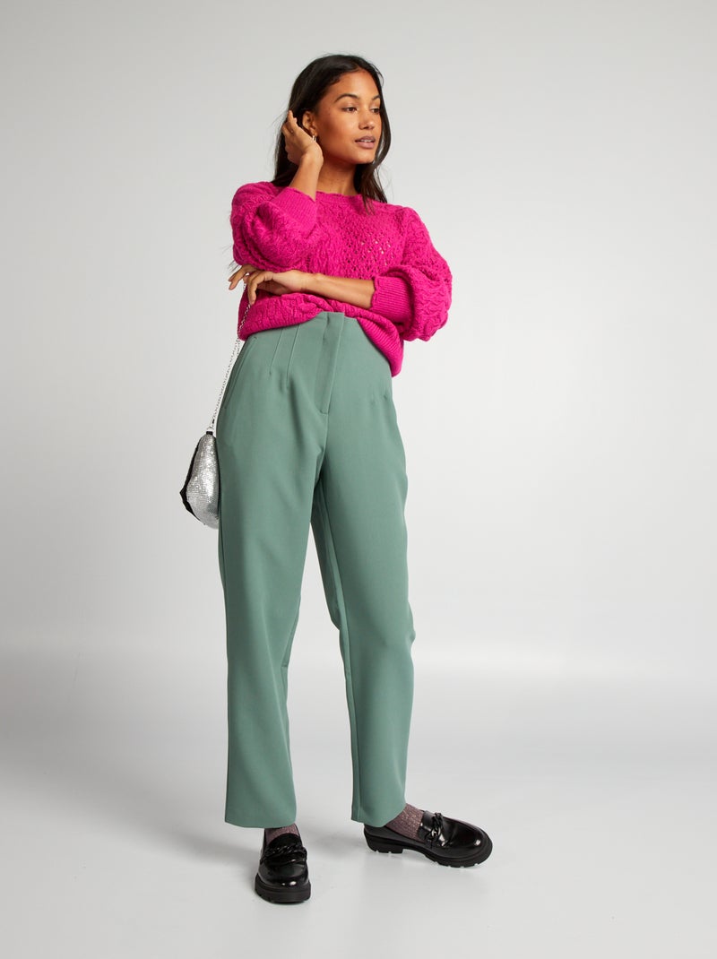 Strakke broek - GROEN - 25.00€ - Kiabi
