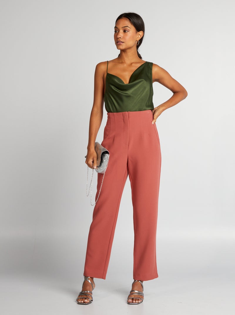 Strakke broek - ROOD - 25.00€ - Kiabi