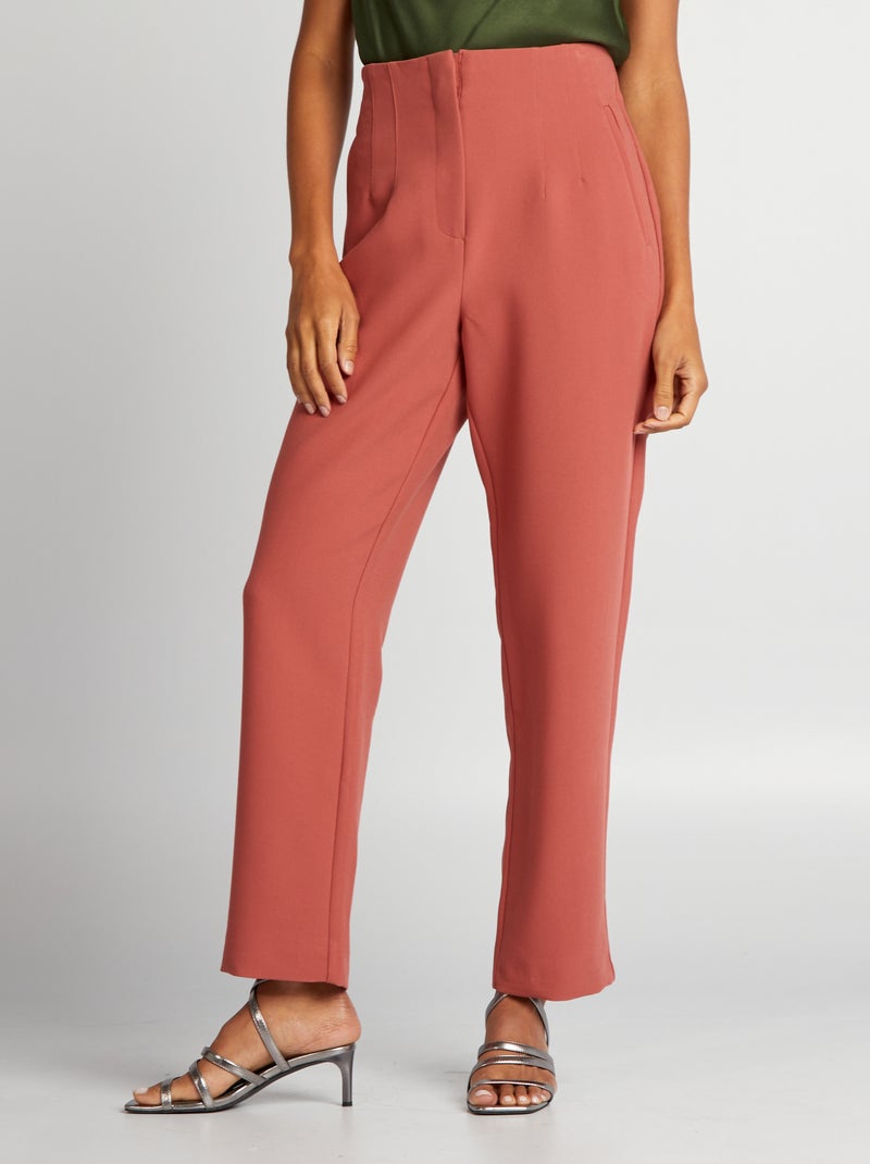 Strakke broek - ROOD - 25.00€ - Kiabi