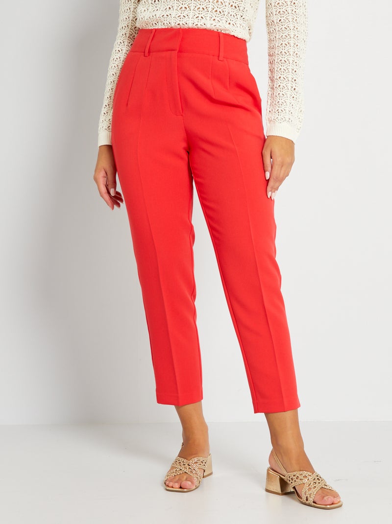 Strakke broek - ROOD - 18.00€ - Kiabi