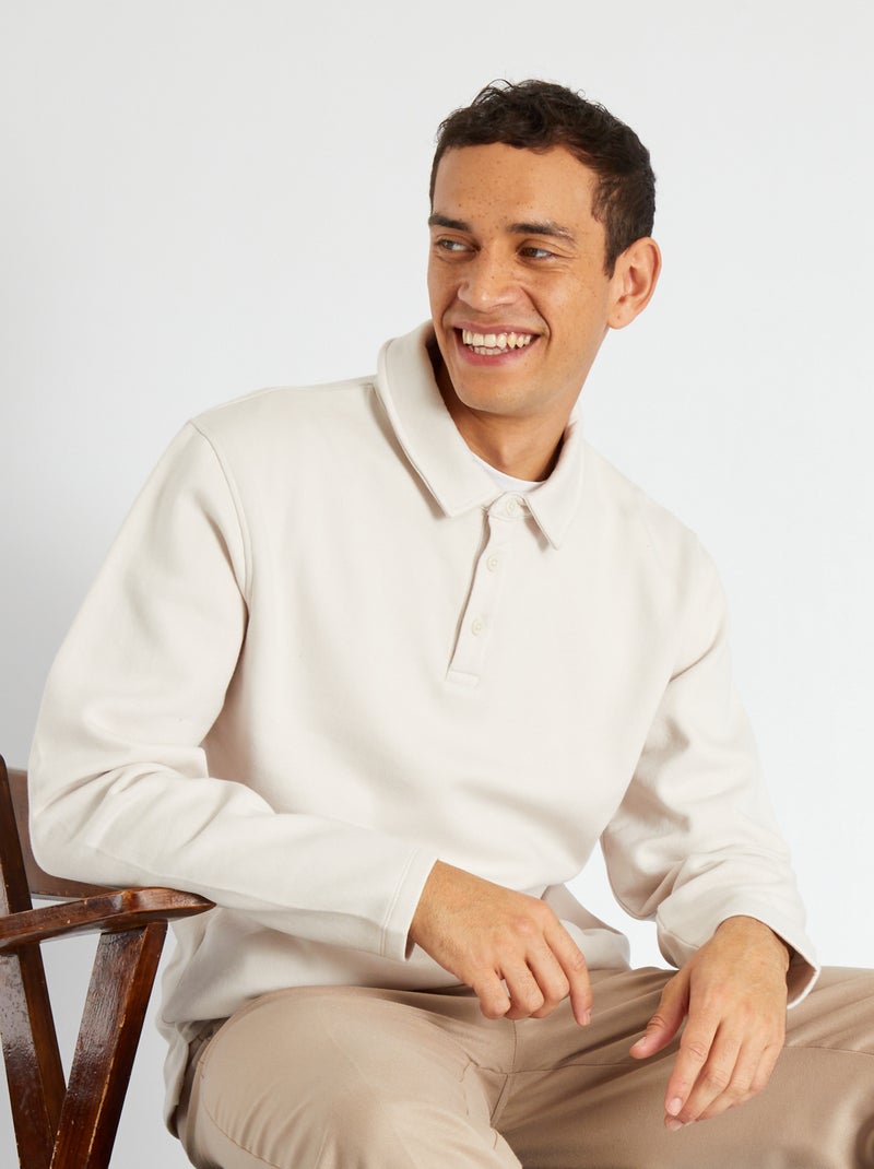 Sweater met polokraag - wit kalksteen - 18.00€ - Kiabi