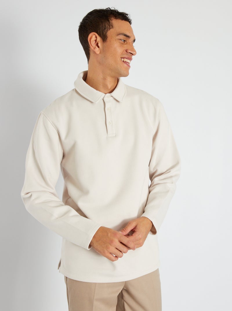 Sweater met polokraag - wit kalksteen - 18.00€ - Kiabi