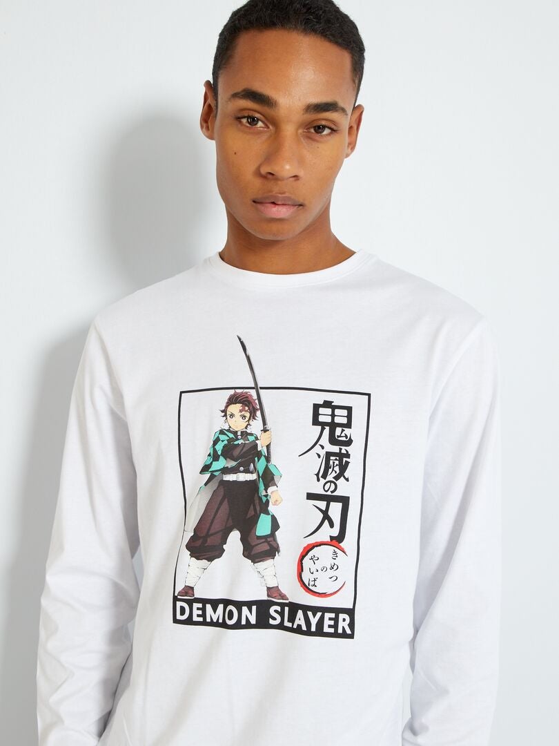 T-shirt 'Demon Slayer' - wit - Kiabi - 12.00€