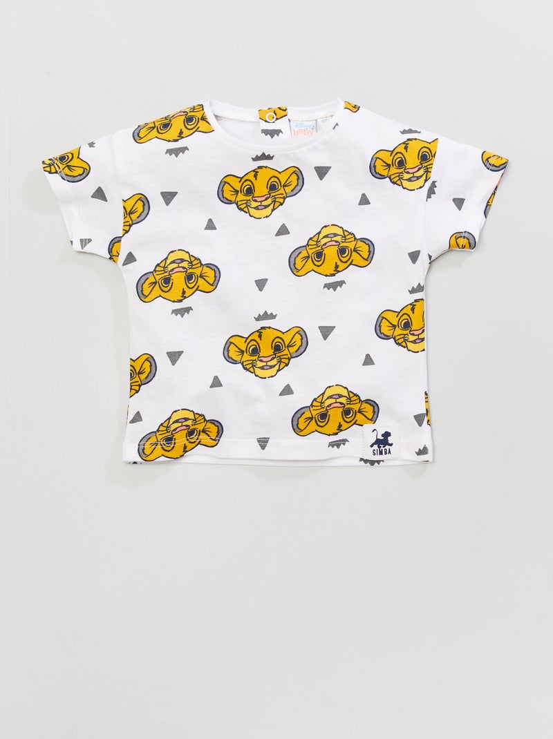 T-shirt 'Simba' 'Disney' - wit - Kiabi - 8.00€