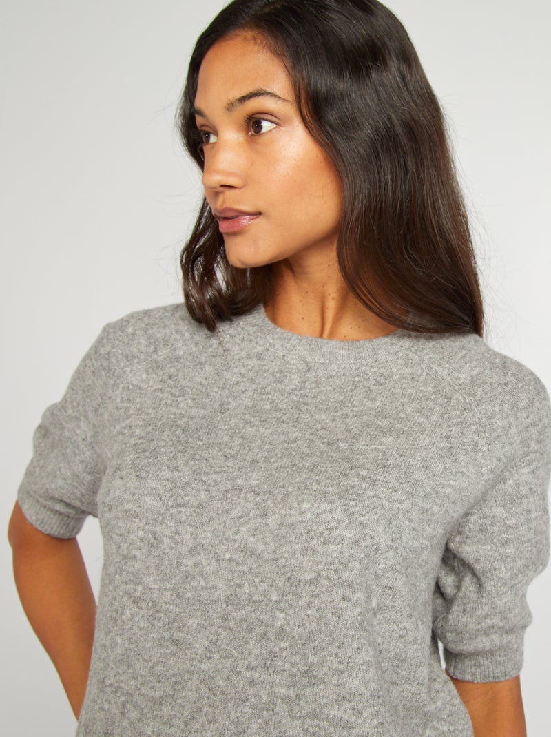 Trui met korte mouw - GRIJS - Kiabi - 18.00€