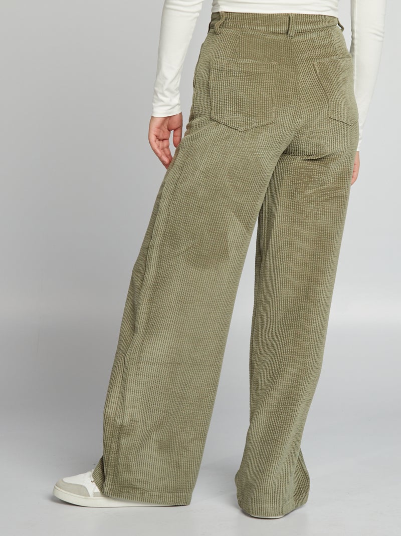 Wijde ribbroek - GROEN - Kiabi - 22.00€